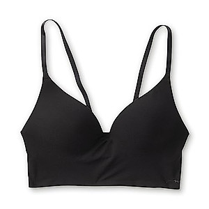 Victoria's Secret Pink Loungin Wireless Push Up Bra, Padded, Cropped, T Shirt Bras for Women, Black (XL)