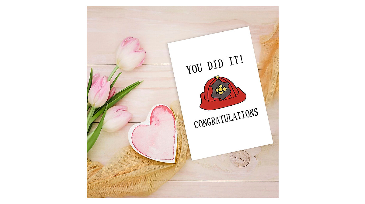 Congratulations Firefighter Graduation Card - Londue