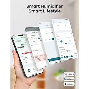 WELOV BoostMist Cool Mist Humidifier for Large Room, Smart Humidifier for Bedroom, 6L Home Humidifier for Plants, Quiet Ultrasonic Humidifier for Baby with APP/Voice Control, Auto Mode, H500 Pro