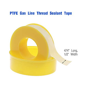 Timsec 1/4'' Male Propane Quick Connect Fittings, 3/8" Female Flare to 1/4" Gas Grill LP Quick Connect with 33ft PTFE Gas Line Pipe Thread Tape for Low Pressure Gas Appliance, Heater, Fire Pit and RV