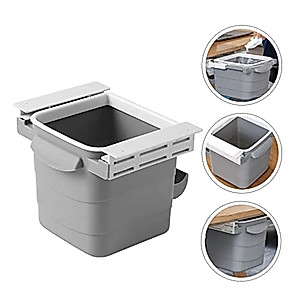 STOBOK Desk Drawer Trash Can Under Desk Trash Bin Wastebasket Under Table Slide Out Invisible Garbage Can Sundries Container for Home Kitchen