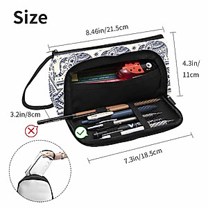 Nicokee Elephant Pencil Case Ethnic African Aztec Tribal Pencil Pouch Cosmetic Bag for School Office Travel