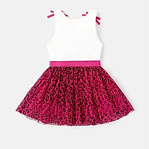 L.O.L. Surprise! Girls Leopard Dress Mesh Causal Tutu Princess Dress for Girls 3-10 Years