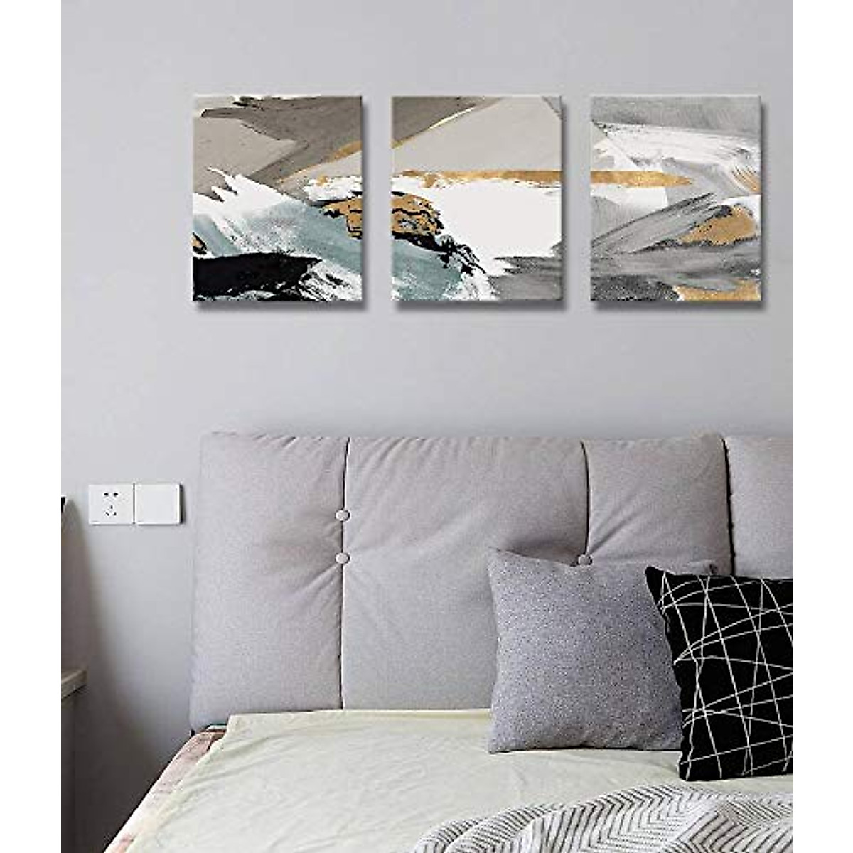 Abstract Wall art Wall art Modern wall decor Wall paintings Abstract canvas wall art wall art For bedroom modern wall art Canvas wall art Bedroom Pictures for Wall Canvas print 12" x 16" x 3 pieces