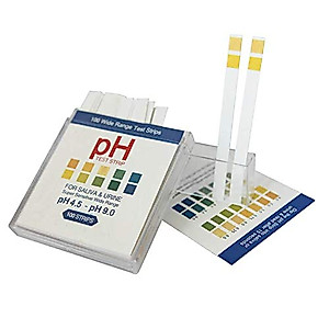 pH Test Strips 100ct -Saliva and Urinalysis Reagent Test Strips for Monitor Body Acidity and Alkalinity .Track and Balance Your Body pH & A Healthy Diet. pH Scale 4.5-9.0