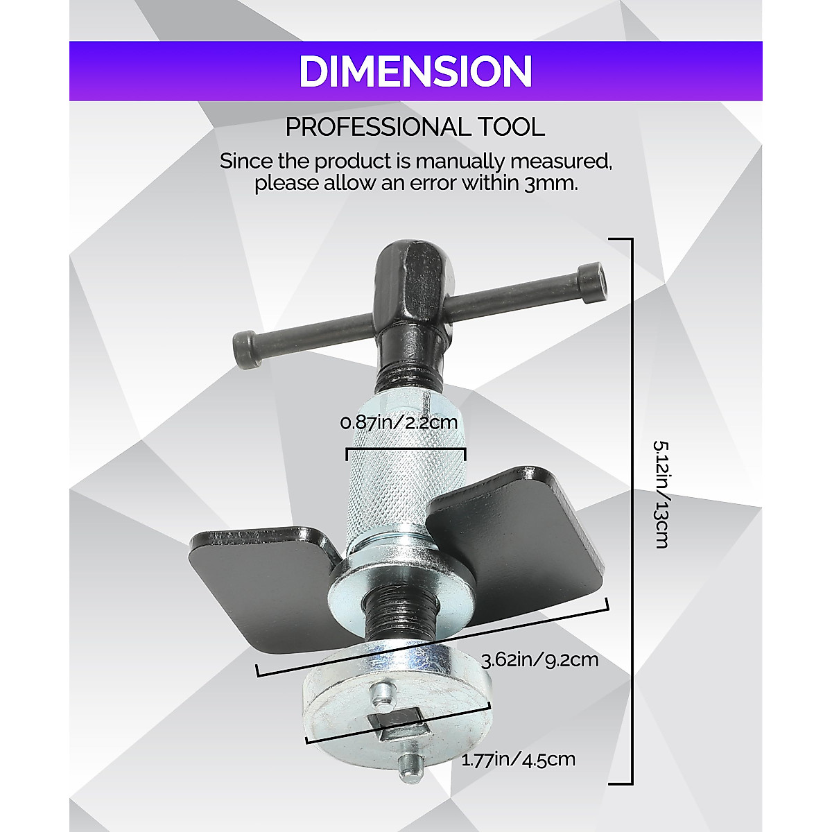 RACOONA Disc Brake Piston Caliper,Brake Caliper Piston Rewind Tool,Car Accessories Brake Piston Wind Back Tool,Car Rear Brake Pad Wind Back Tool,Brake Caliper Rewind Tool Disk Brake Pad Replacement