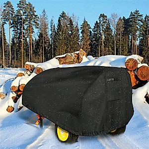 Aaaspark Heavy Duty Log Splitter Cover, Waterproof Oxford Cloth, for 15-45 Ton Gas or Electric Log Splitters, 83" x 45" x 39", Weather Resistant Storage Cover, Easy to Clean, Black