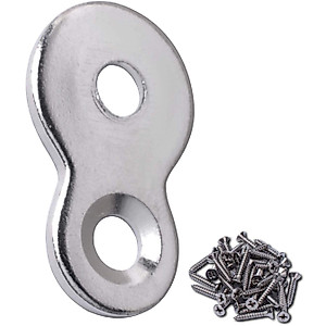 (Pack of 40) Figure 8 Table Top Fasteners with Screws, Heavy Duty 12 Gauge Steel, Table Top Connector, Desk Top Fasteners Clip