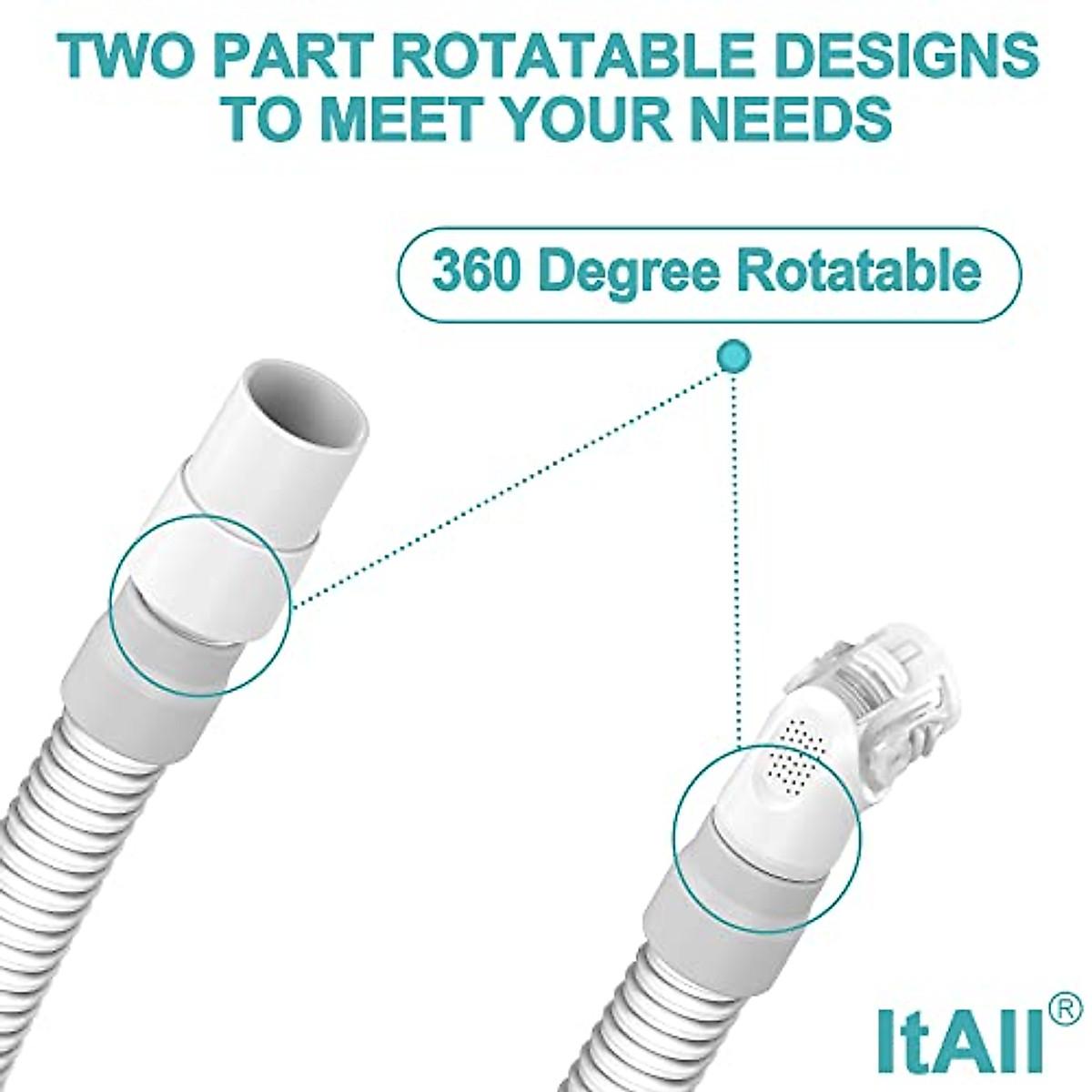 2PCS ItAll Hose Supplies Compatible with N20, Replacement Short Tube Assembly Compatible with N20, Package Included 2PCS Short Tube,2PCS Elbow & 2PCS Swivel
