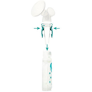 Evenflo Feeding Advanced Breast Milk Storage Bag Adapters for Breast Pumps (Pack of 2)