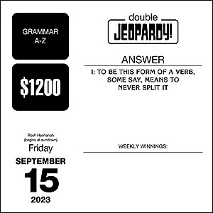 Jeopardy! 2023 Day-to-Day Calendar