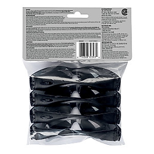 3M Safety Eyewear, 4 Pack, Impact-Resistant Lens, Blocks 99.9% of UV, Scratch-resistant coating, Contoured Design, Gray Lenses Help Reduce Sunlight, Sleek Design Safety Glasses (90954H4-DC)