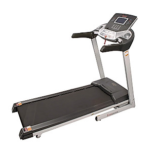 Sunny Health & Fitness Energy Flex Electric Treadmill with Bluetooth Connectivity, Automatic Incline, Speakers and 16 Preloaded Programs - SF-T7724, Gray