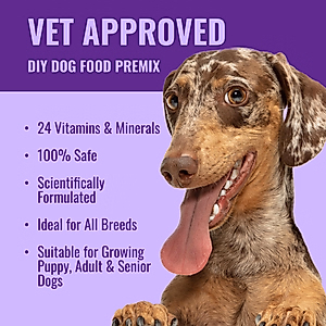 Azestfor Homemade Dog Food Supplement Dog Vitamins Made in USA Add to Holistic Whole Food Diets Raw BARF All Breeds Puppy Adult 16oz Powder