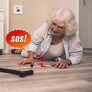 Daytech Strobe Siren Alarm Home Caring Loud Outdoor SOS Alert System 2 Red Flashing Siren 2 Remotes Panic Button 4 Emergency Button for Store Home Hotel Jewelry Shop Security Alarm