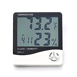 Preciser(TM) Multi-function Indoor Room LCD Electronic Temperature Humidity Meter Digital Thermometer Hygrometer Weather Station Alarm Clock