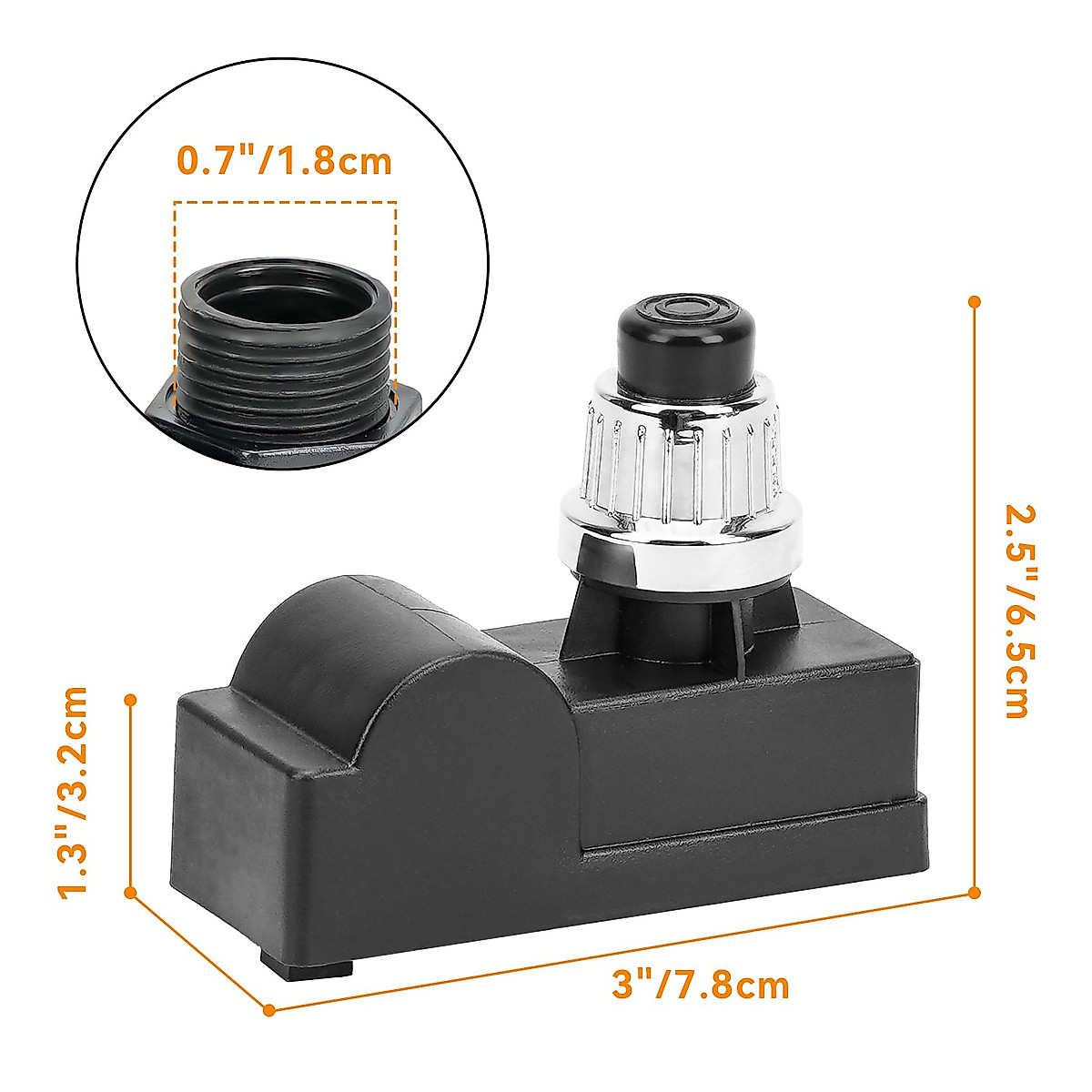 onlyfire 14421 Spark Generator 1 Male Outlet AAA Battery Push Button Ignitor Igniter Replacement for Broil King, Broil-Mate, Sterling, Silver Chef, Amana, Uniflame, Surefire, BBQ Pro and Others