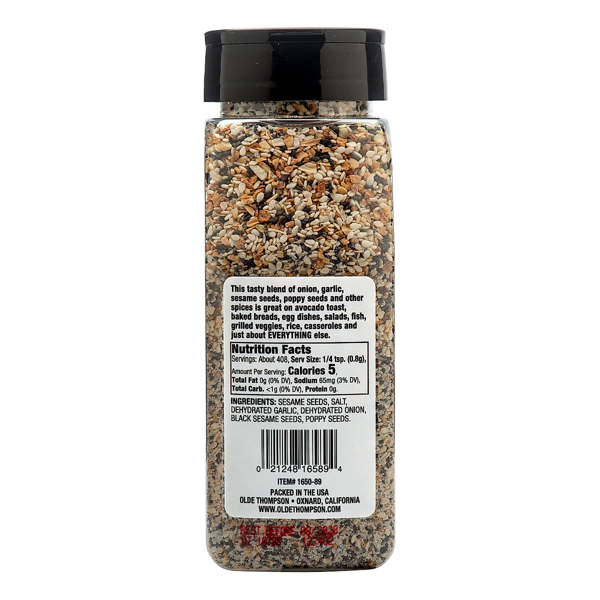 Olde Thompson Everything Bagel Seasoning, Spice And Seasoning Blend 11.5 oz