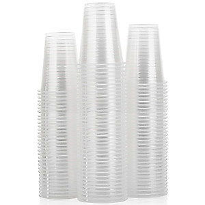 [100 Pack 8 Oz ] Plastic Cups, Plastic Cups, Clear Plastic Cups 8 Oz Clear Cups, Disposable Clear Plastic Cups Water Cups Disposable Cups, 8 Oz Water Clear Plastic Cups Clear Plastic Cups Plastic Cups
