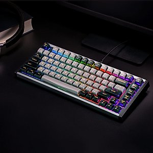 Hexgears X5pro Wireless Mechanical Keyboard, Triple Mode BT5.0/2.4G/USB-C Mechanical Keyboard with Kaihl Box Switch, I2 Mechanical Keyboard, 75% Gaming Keyboard 83