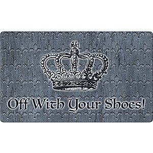 Toland Home Garden 800400 Off with Your Shoes! Funny Door Mat 18x30 Inch Queen Outdoor Doormat for Entryway Indoor Entrance