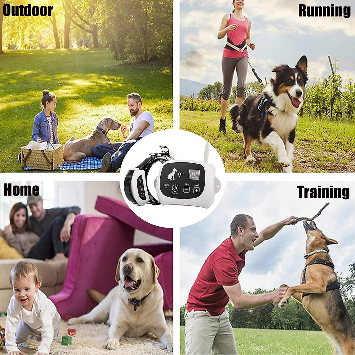Wireless Dog Fence Electric Pet Containment System Boundary Container,with Waterproof Training Collar Receiver,Adjustable Range 80-1640 ft,Rechargeable,Harmless for Dogs,for All Dogs,for3dogs