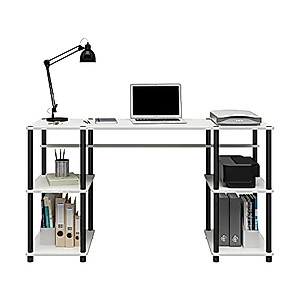 Ameriwood Home Condor Toolless Double Pedestal Computer Desk, White