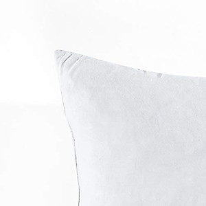 Lush Decor Feather Down in Cotton Cover Decor Pillow Insert, 14" x 21", White