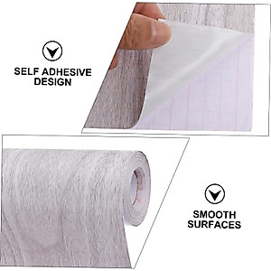 BESPORTBLE Imitation Wood Grain Sticker Wood Grain Wall Tile Decorative Film Wood Grain Gray Decor self Adhesive Wood Wallpaper Vinyl Adhesive Shelf Liner Grey Shelves Set Earth Tones 3D PVC