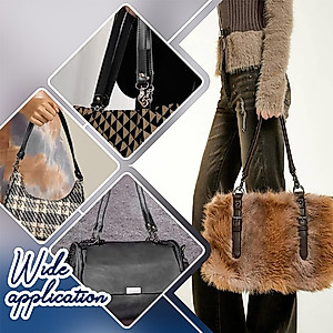 PH PandaHall 2pcs 22 Inch Black Leather Replacement Handles, 20mm Wide Purses Straps Handbags Shoulder Bag Strap with Antique Bronze Swivel Lobster Buckles for DIY Bag Making