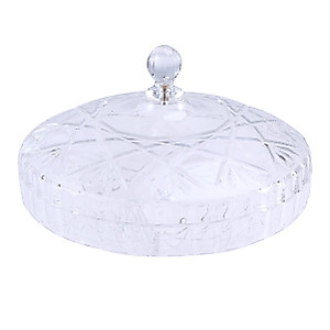 Kichvoe Veggie Tray 3 Compartment Serving Tray with Lid Round Food Storage Container Nuts Serving Platter Candy Bowl Appetizer Tray for Fruit Snack Appetizer 25CM Divided Serving Tray