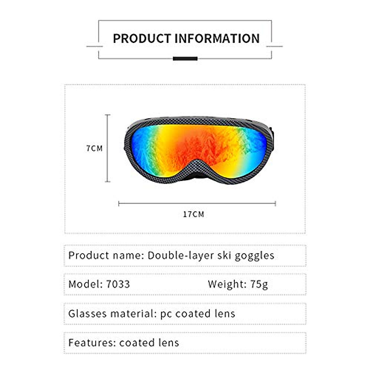 DPLUS Ski Goggles Snow Snowboard Snowmobile Men Women Youth Kids Anti Fog Winter Sports Snowboarding Skiing Goggles (PRINTING)