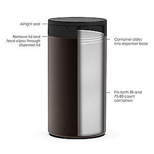 Spectrum Diversified Decorative Refillable Wet Dispenser for Household, Stylish Holder for Cleaning Wipes, Bronze