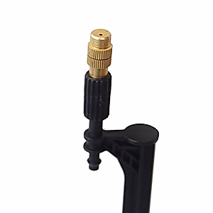 Drip Irrigation Sprinkler, 1/4" Drip Irrigation Dripper Adjustable 360 Degree Drip Irrigation Watering System Used for 4mm/7mm PVC Pipe (0.15"/0.27") Lawn Garden (Copper Nozzle （20pcs）)