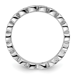 IceCarats 925 Sterling Silver Blue Aquamarine Stackable Ring Gemstone Band March Birthstone Jewelry Size 8.00