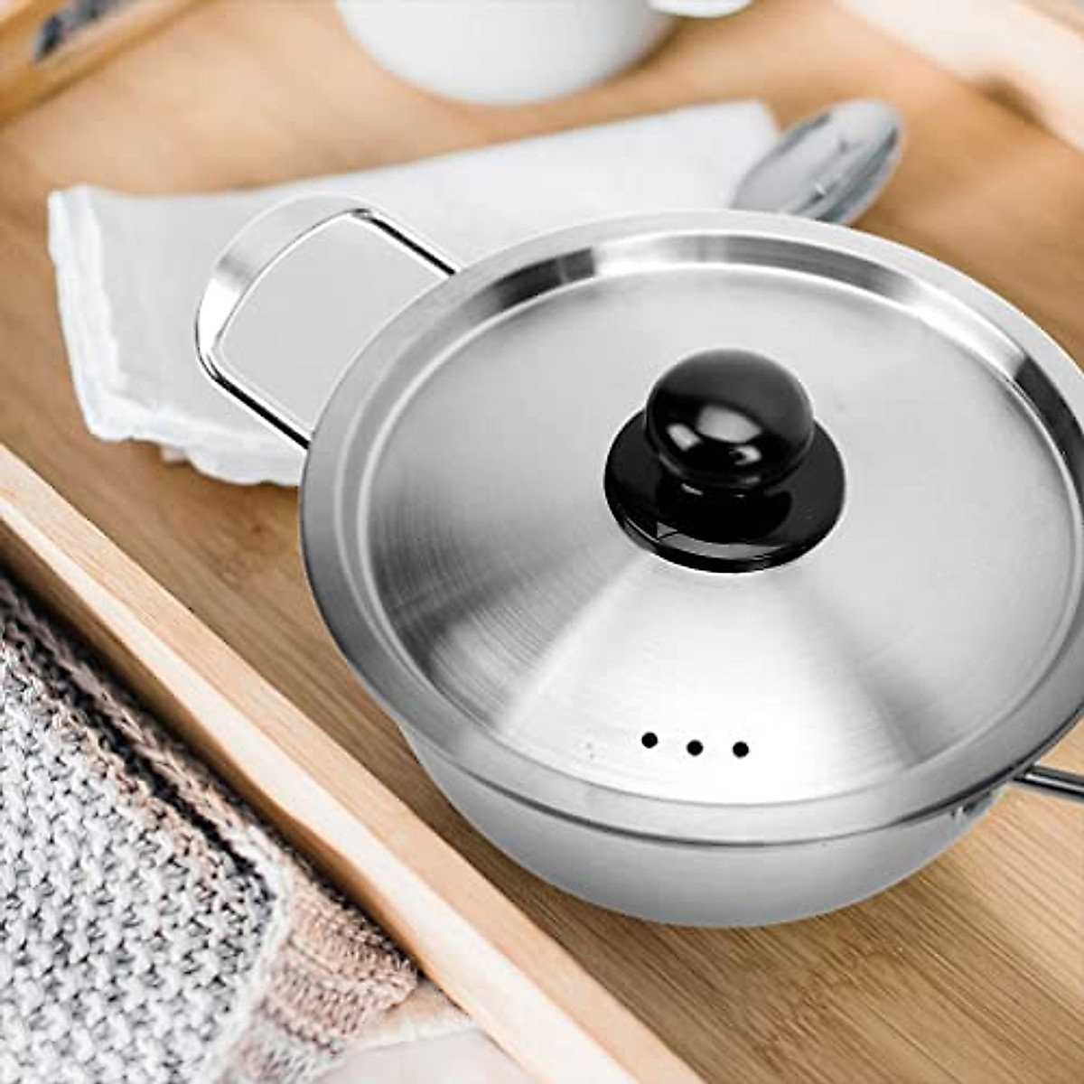 YARNOW Camping Stove Pots Korean Ramen Cooking Pot with Lid Hot Pot Traditional Hot Pot Fast Heating for Kitchen Cookware 2800ml Korean Movies Camping Cookware