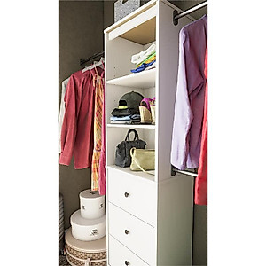 Systembuild Evolution Beckett Closet Storage Organizer, White