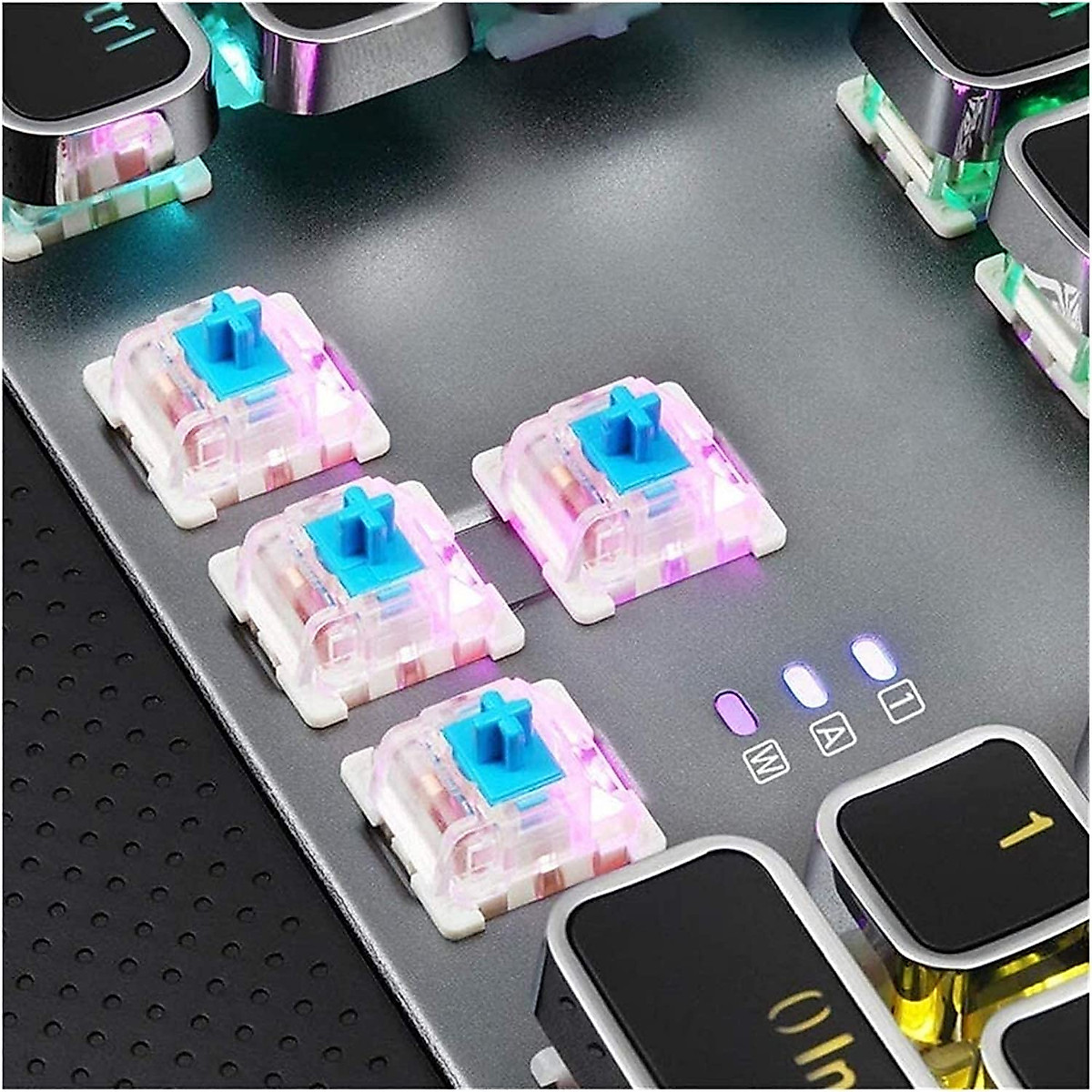 RMENST Gaming Keyboard, 104 Keys, Wired LED Backlit Computer Keyboard, USB Mechanical Keyboard for Desktop/Computer/PC