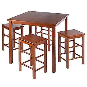Winsome Wood Stella Snack Table, 33.07x33.07x30.16, Teak