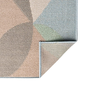 Unique Loom Lotus Collection Area Rug - King (8' x 10', Blue/ Light Blue)