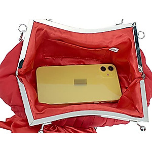 Goclothod Evening Bags for Women Cute Floral Clutch Purse Party Chain Handbag