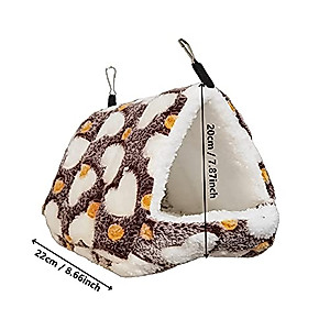 OINEEDU Ferret Hammock-Small Animal Cage Hammock-Hanging Sugar Glider Hammock-Fit for Kitten,Ferret,Squirrel,Rat,Hamster,Parrot or Other Small Animals (Love Coffee)