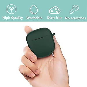 Ankersaila Case Compatible with Bose QuietComfort Earbuds II 2022,Soft Silicone Shockproof Anti-Scratch Protective Cover (Dark Green)