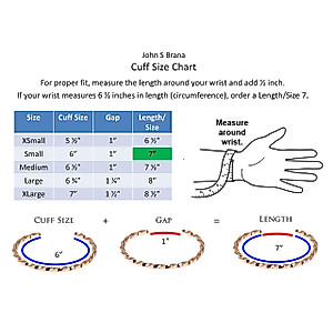 John S. Brana 1 Inch Wide Bark Copper Cuff Bracelet Handmade Jewelry - 100% Solid Uncoated Copper (7)