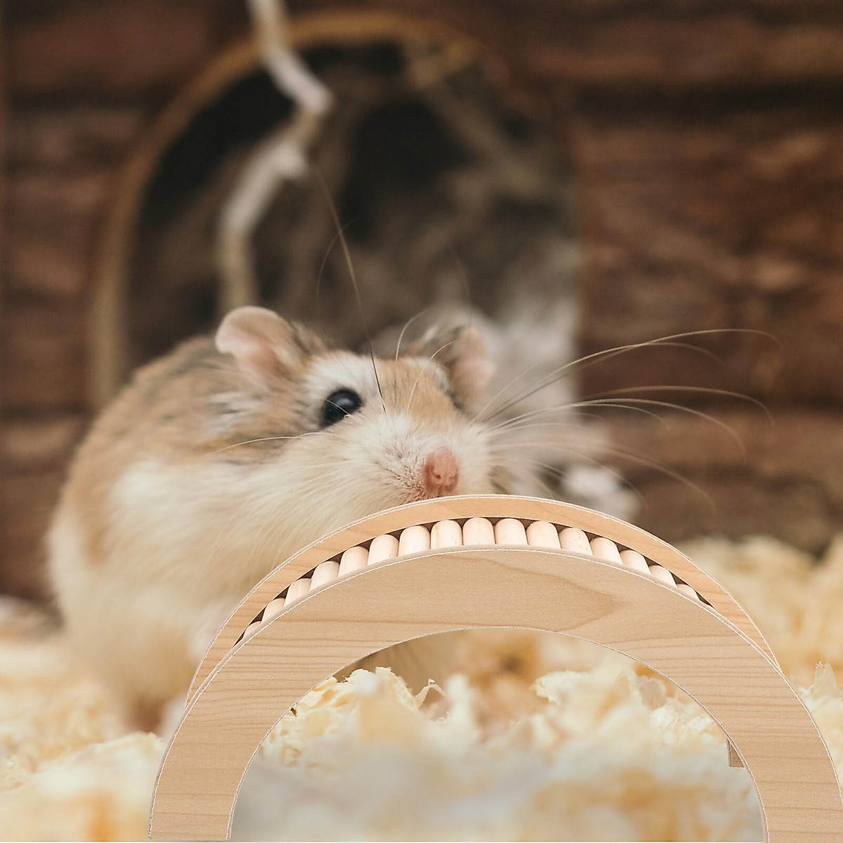 POPETPOP Climbing Toys Rabbit Toy Rat Bridge Toy Hamster Wood Bridge Rat Toys Hamster Climbing Bridge Chinchilla Bridge Chicken coop ramp Hamster Bridge Arch Bridge Ladder Wooden