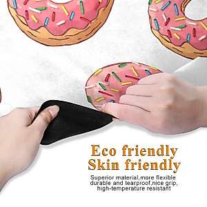 Travel Yoga Mat Non Slip - Glazed Donuts Foldable Exercise Mat Lightweight Work Out Mat with Bag Sweat Absorbent Fitness Mat for Yoga Pilates Home Fitness Exercise