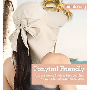 UV Protection Sun Hat with Neck Flap & Chin Strap - Packable & Stylish Wide Brim Summer Hat for Women. Perfect for Beach Travels, Hiking & Outdoor Adventures. Moisture Wicking & Breathable Mesh