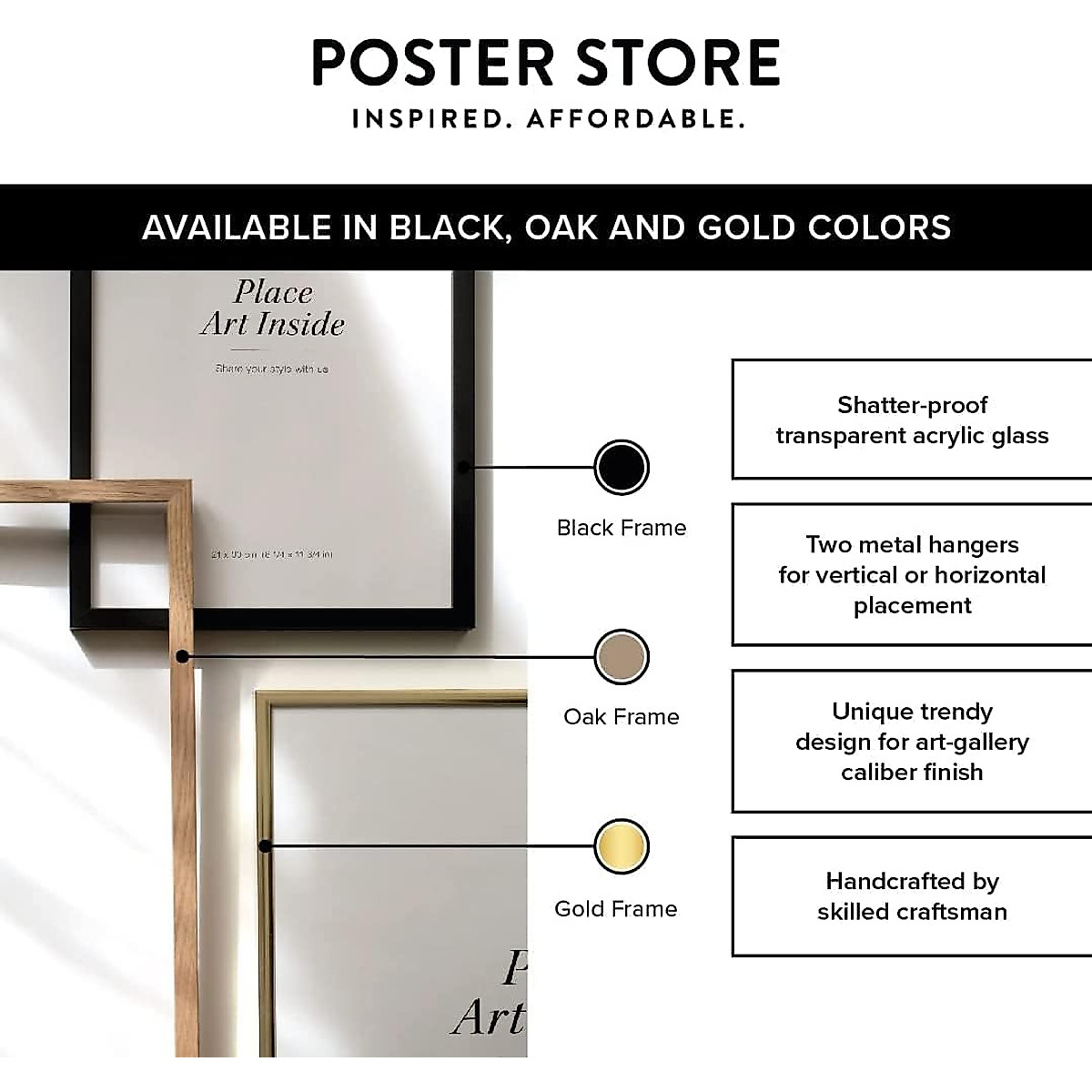 Poster Store 12x16 Oak Wood Picture Frame