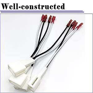 4 Pack Tacoma Speaker Harness Compatible with Toyota Tacoma Tundra Camry Corolla 4 Runner Pontiac Scion Speaker Adapter 72 8104 Speaker Wire Harness Adapter Plug