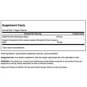 Swanson Chlorophyll 60 Milligrams 300 Veg Capsules (3 Pack)